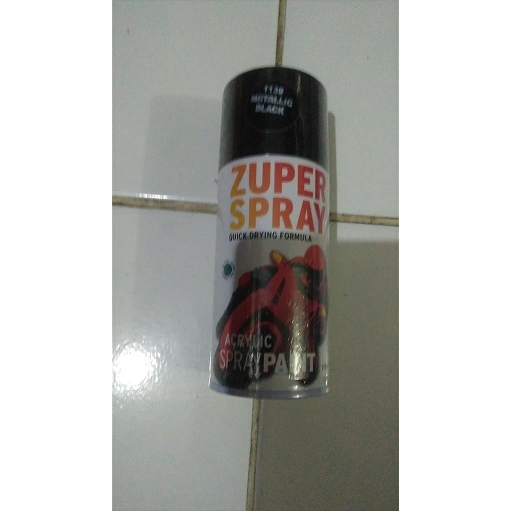 Jual Cat Semprot Zuper Spray Hitam Metallic Black Metalic 150cc P1139 ...