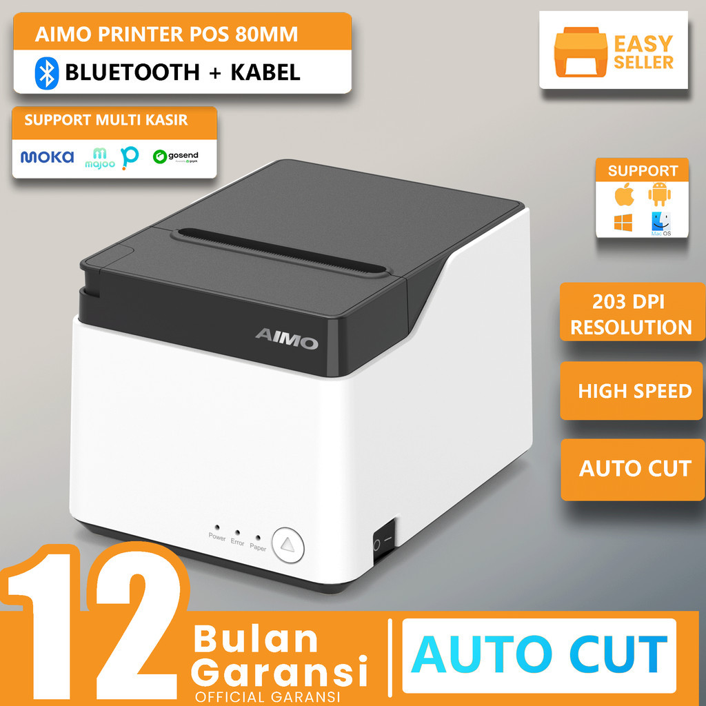 Jual AIMO QF300 Thermal Receipt Printer POS Struk Nota 80mm Autocut USB ...