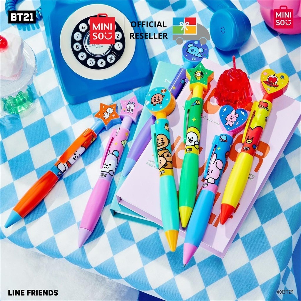 Jual MINISO x BT21 Collection Ballpoint Pen ( 7 Assorted Models) PDQ ...