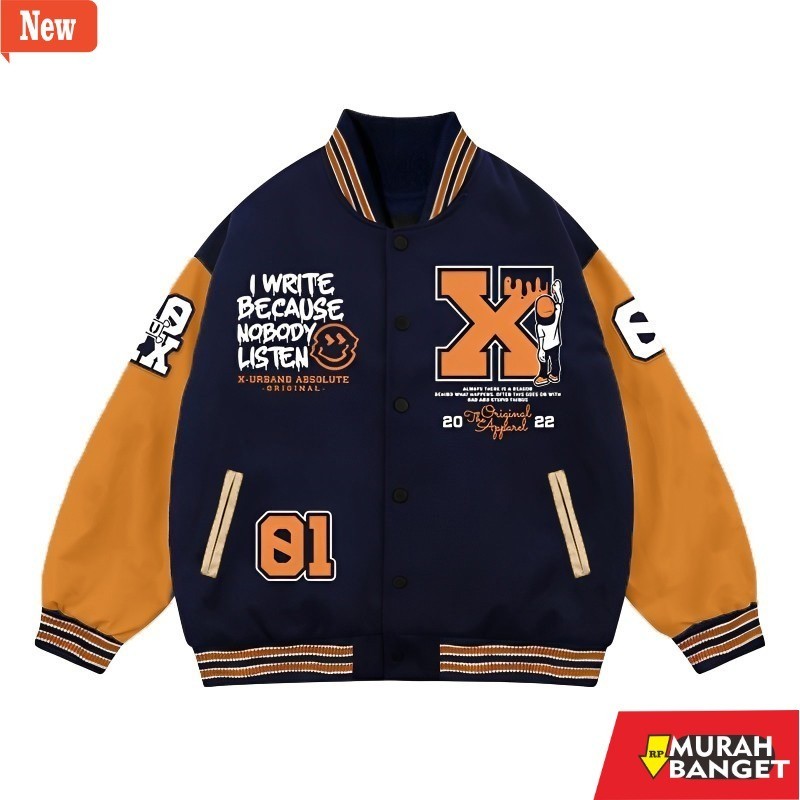 Jual jaket kulit pria garut X Urband Absolute Jaket varsity full Bordir ...