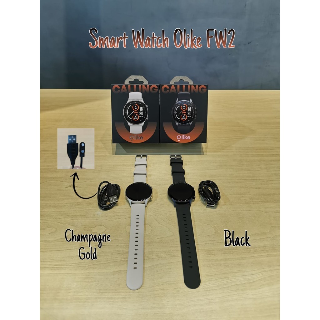 Jual Smartwatch OLIKE Jam Tangan Smartwatch FW2 Bluetooth Call | Shopee ...