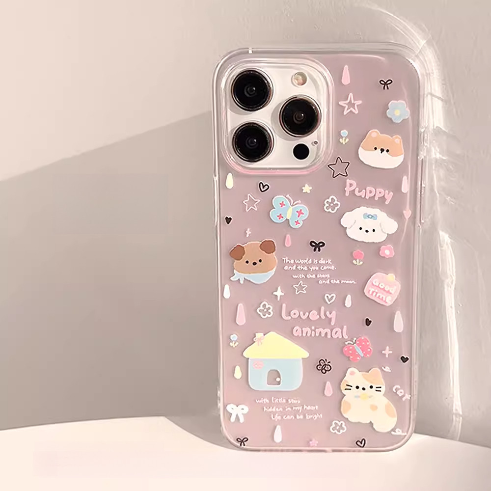 Jual kucing anak anjing doodle kartun soft Case HP Samsung A17 5G A07 A26 5G A56 5G A36 A16 5G ...