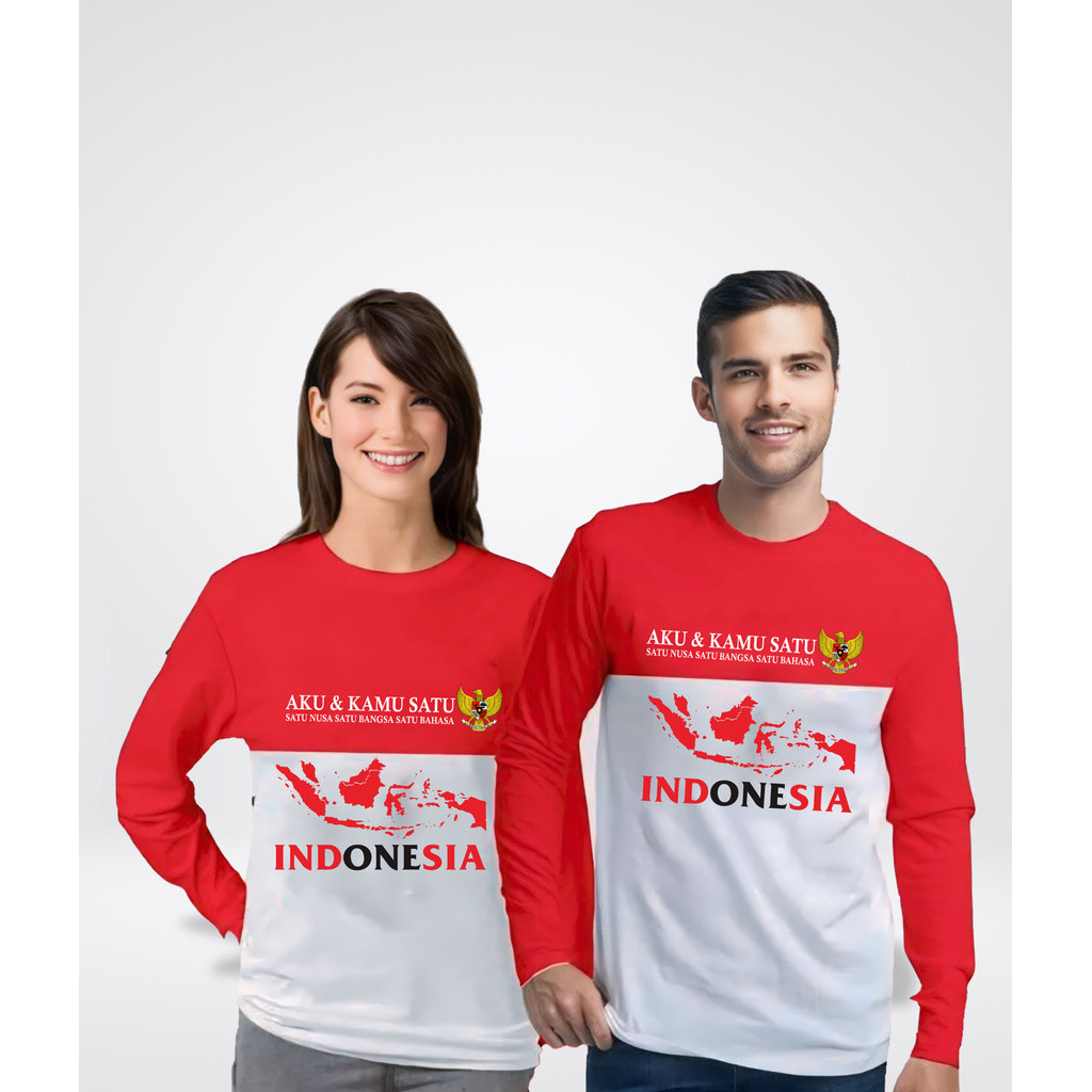 Jual Kaos Agustusan Lengan Panjang 2024 Merah Putih HUT RI Ke 79 / Dirgahayu Republik Indonesia ...