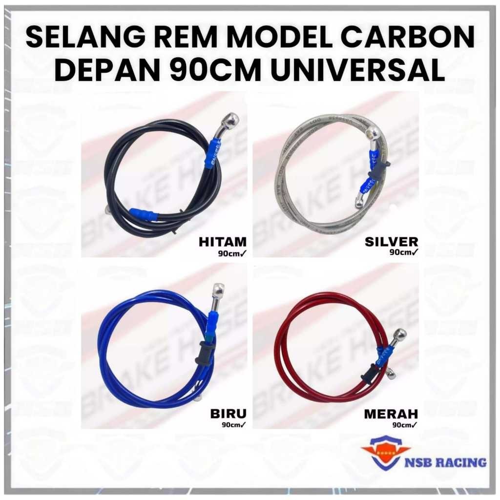 Jual Slang rem depan variasi full carbon model tdr 90cm universal pnp ...