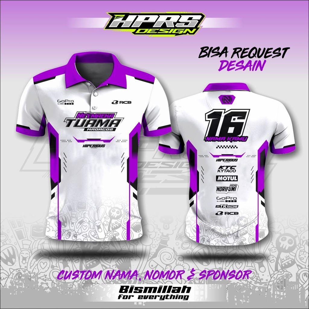 Jual JERSEY RACING CUSTOM BEBAS REQUEST FULL PRINTING DESAIN MOTIF ...