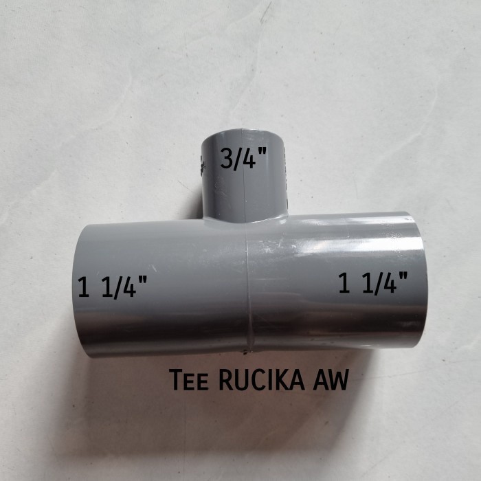 Jual Tee pvc 1 1/4" x 3/4"/ Tee Reducer/ Tee sok pvc 1 1/4x3/4 AW ...