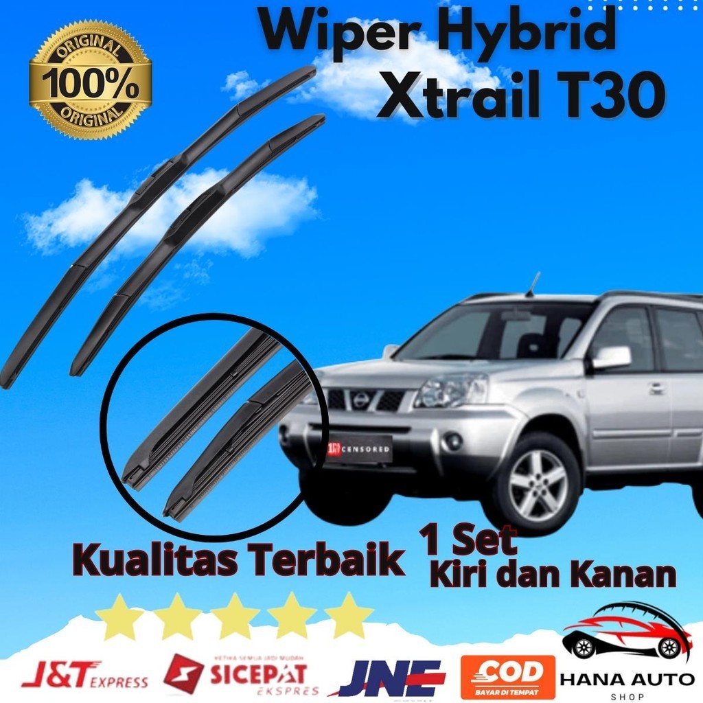 Jual Wiper Hybrid Mobil Nissan X Trail Xtrail T30 T31 T32 Sepasang