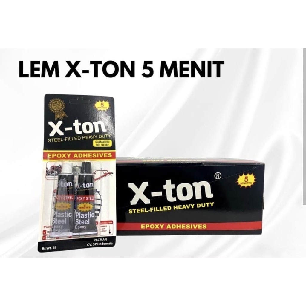 Jual X-Ton Lem 5 Menit / Lem Besi Lem Epoxy Plastic Steel | Shopee ...