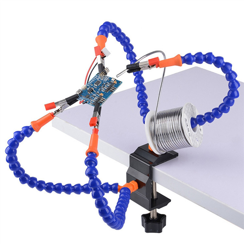 Jual Table Clamp Soldering Station with 5 Flexible Arms Soldering Iron ...