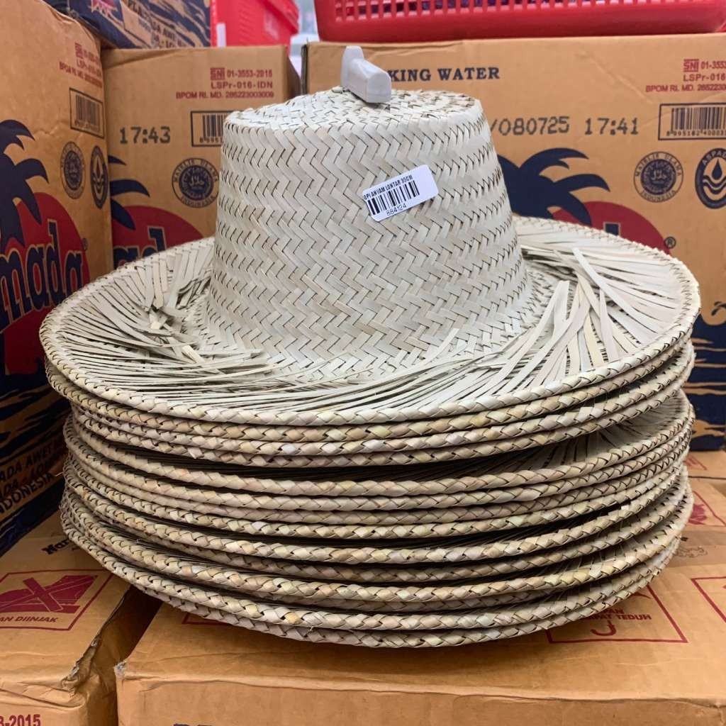 Jual TOPI ANYAM DAUN LONTAR 35CM | Shopee Indonesia
