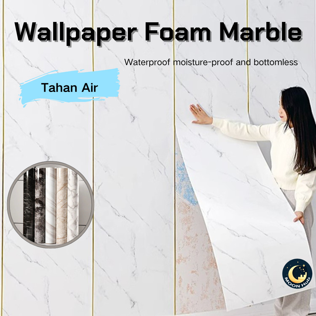 Jual Stiker Dinding PVC Motif Marmer 1.2 x 2.8m, Tebal 2mm - Elegan dan ...