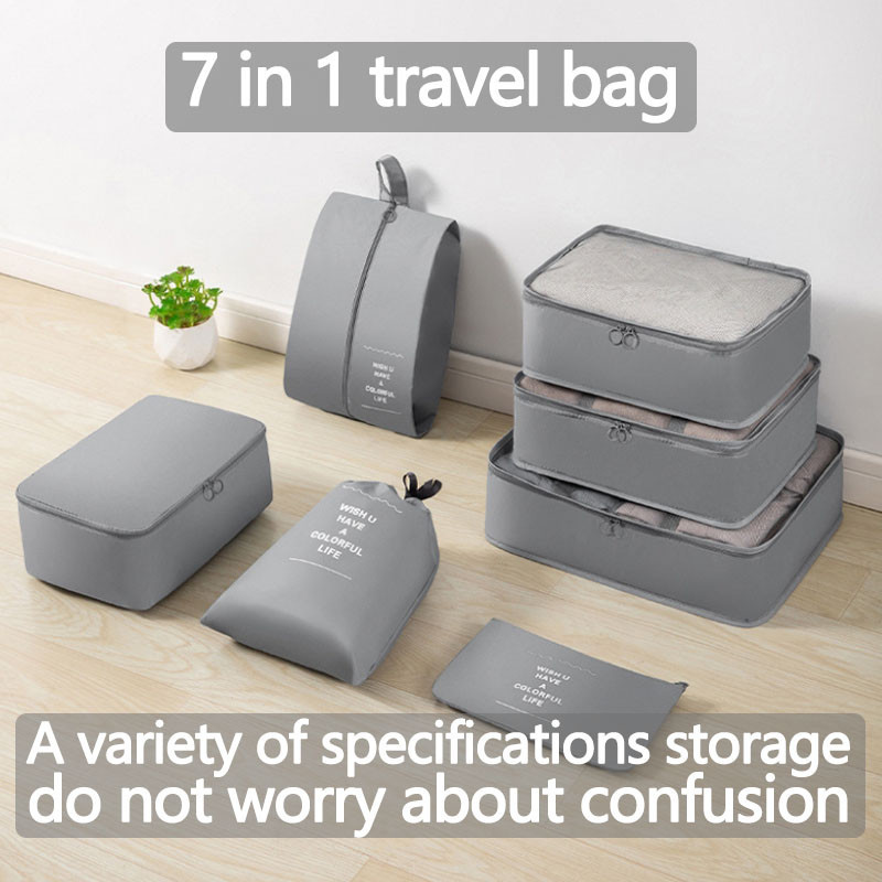 Jual 7in1 Tas Travel Organizer Storage Bag Luggage Bag Tas Packing ...