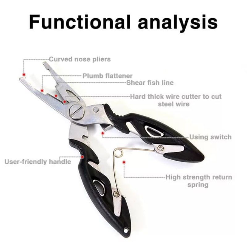 Jual tang pancing multi fungsi tang split ring penjepit mulut ikan ...