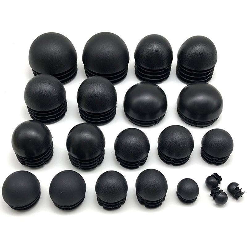 Jual 4/10/12pcs 16-35mm Black Furniture Leg Caps Plastic Round Pipe ...