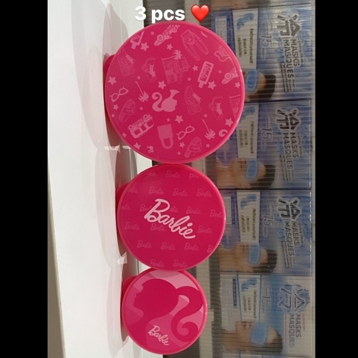 Jual miniso Barbie Bento box set 3 Piece kotak bekal makan | Shopee ...