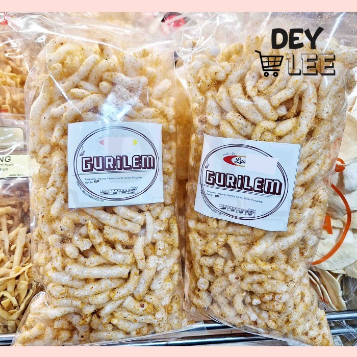 Jual Kerupuk Gurilem Pedas Asin Gurih Kemasan Besar Cemilan Snack Bandung | Shopee Indonesia