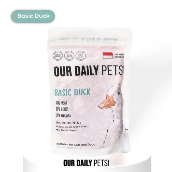 Jual OUR DAILY PETS Basic Duck Raw Pet Food For Dogs and Cats | Makanan ...