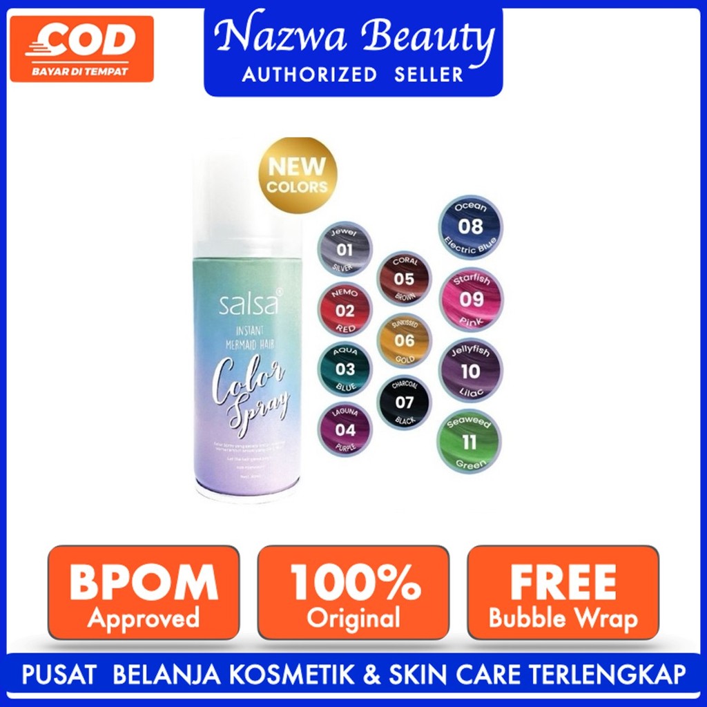 Jual Nazwa Beauty SALSA Instant Mermaid Hair Color Spray - Semir Rambut ...