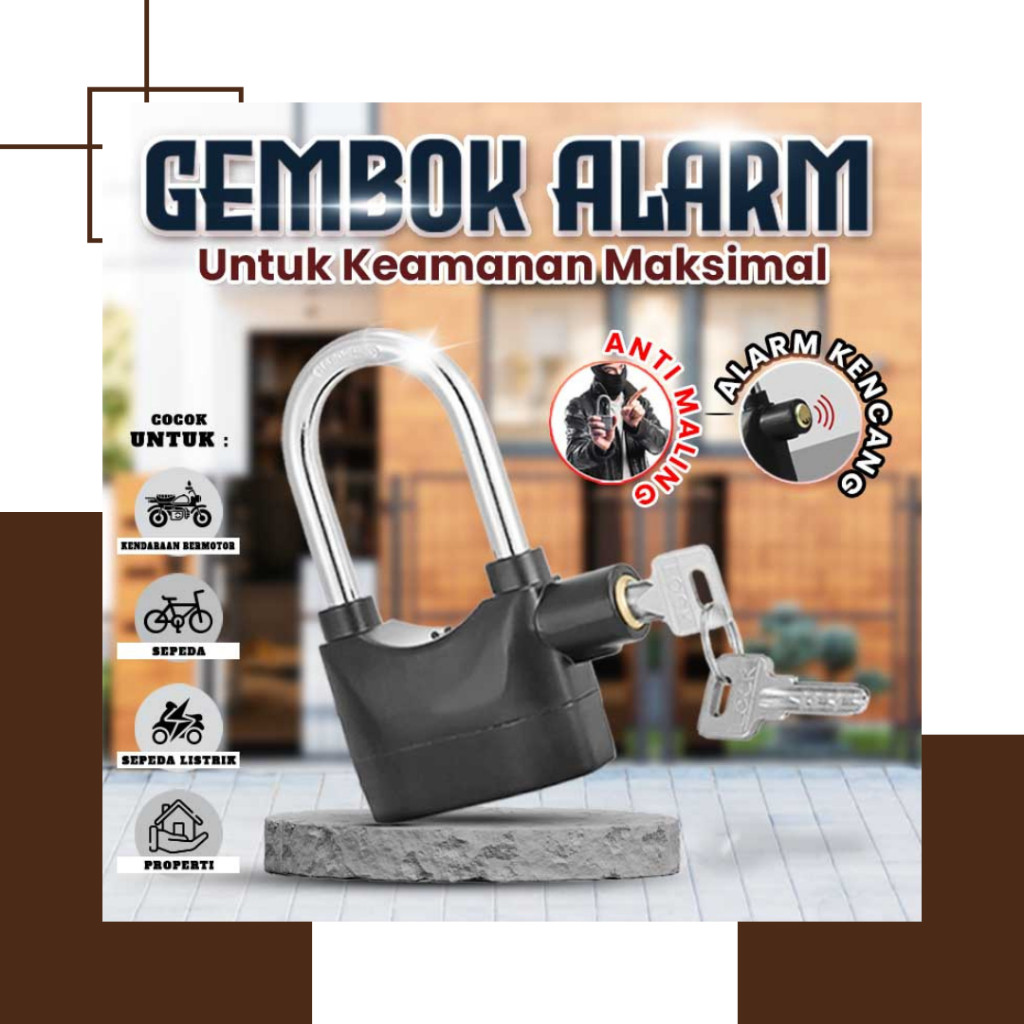 Jual Goto Spectra Kunci Gembok Alarm Sepeda Motor Cakram Pagar Anti ...