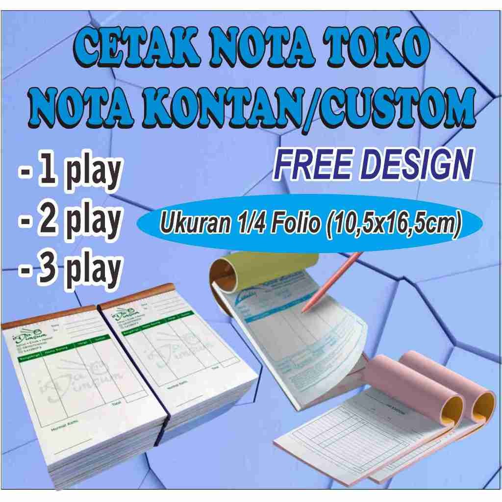 Jual Nota kontan, Nota Custom, Nota penjualan, Nota Toko 1 play/2play ...