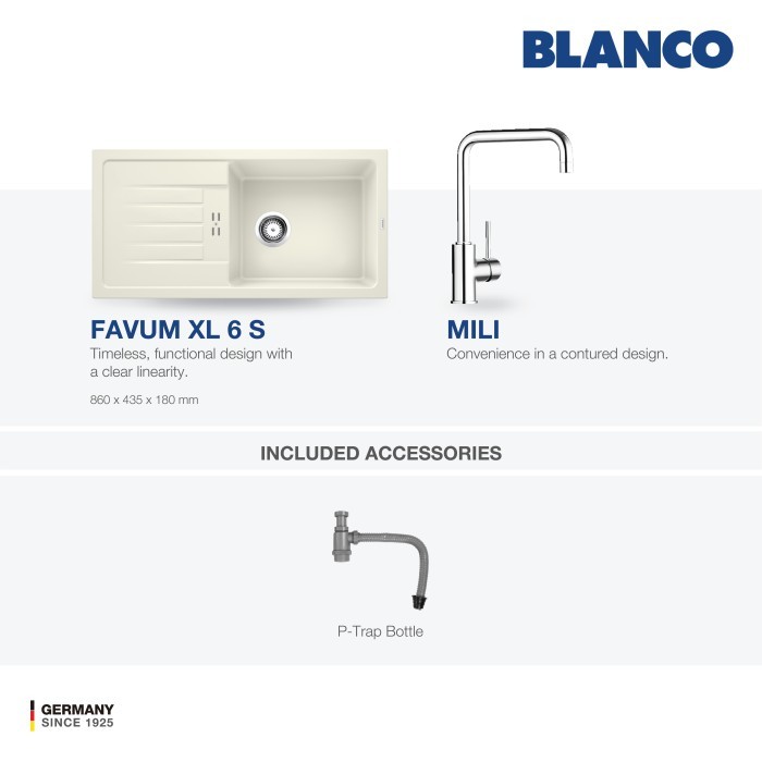 Jual ANCO Favum XL 6S Silgranit Kitchen Sink + Blanco Mili Chrome ...