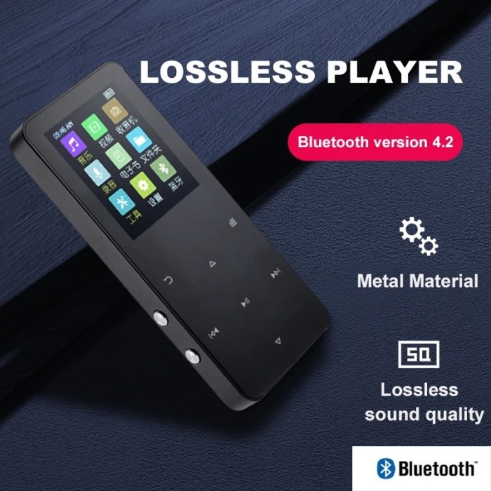 Jual Mp3 MP4 Player 8GB HiFi Metal Portable Music Walkman Bluetooth 4.2 ...