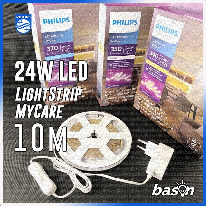 Jual PHILIPS Mycare Lightstrip 24W 10 meter - Flexible LED Strip Kit 1 ...