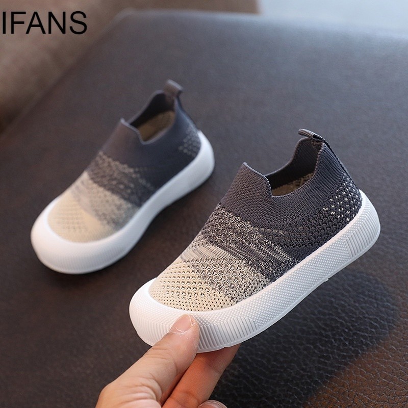 Jual IFANS Sepatu Anak Sepatu Kanvas Bernapas Mesh Sepatu Kasual Warna ...