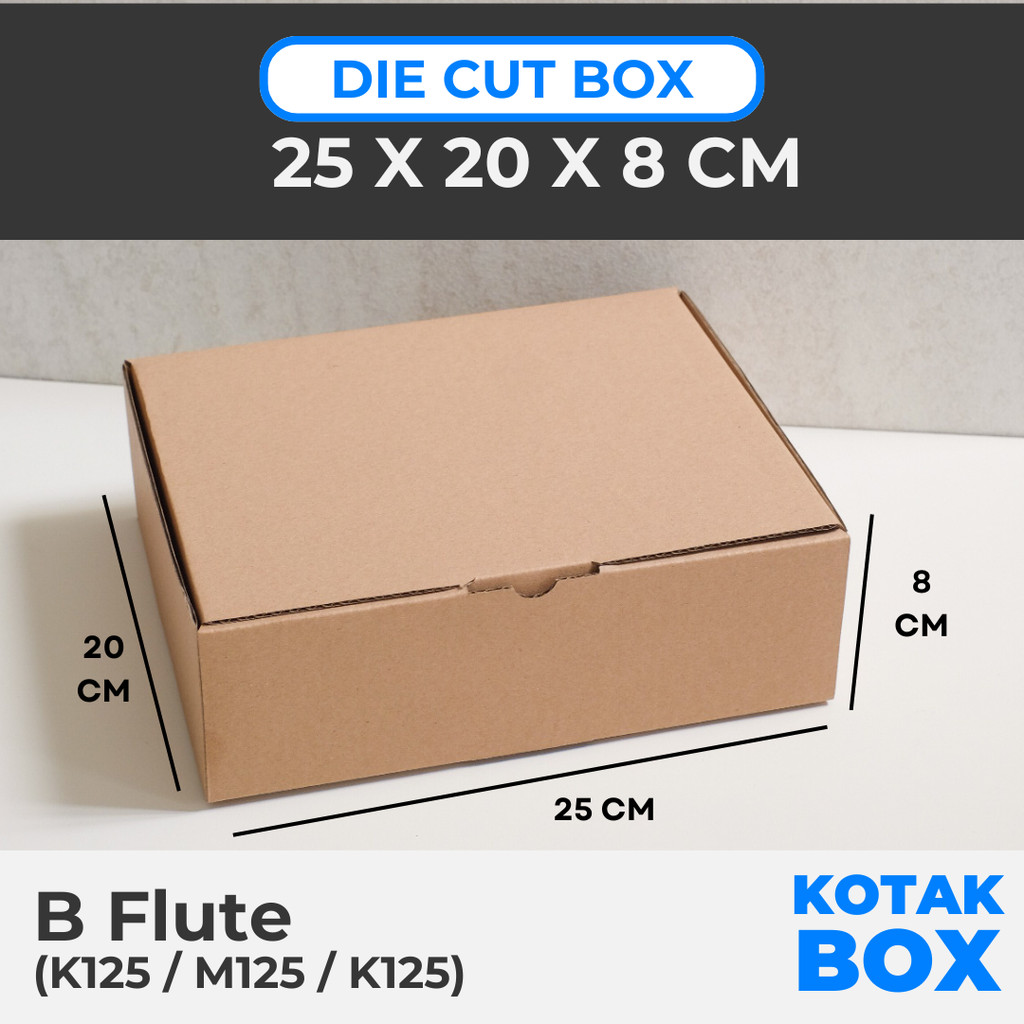 Jual Box Kardus Karton Die Cut Mailer 25 x 20 x 8 cm Tanpa Sablon ...
