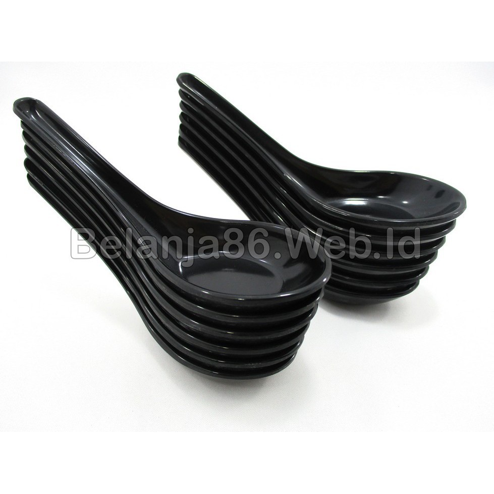 Jual 12 pcs Sendok Bebek Sendok Soup Melamin - Hitam | Shopee Indonesia