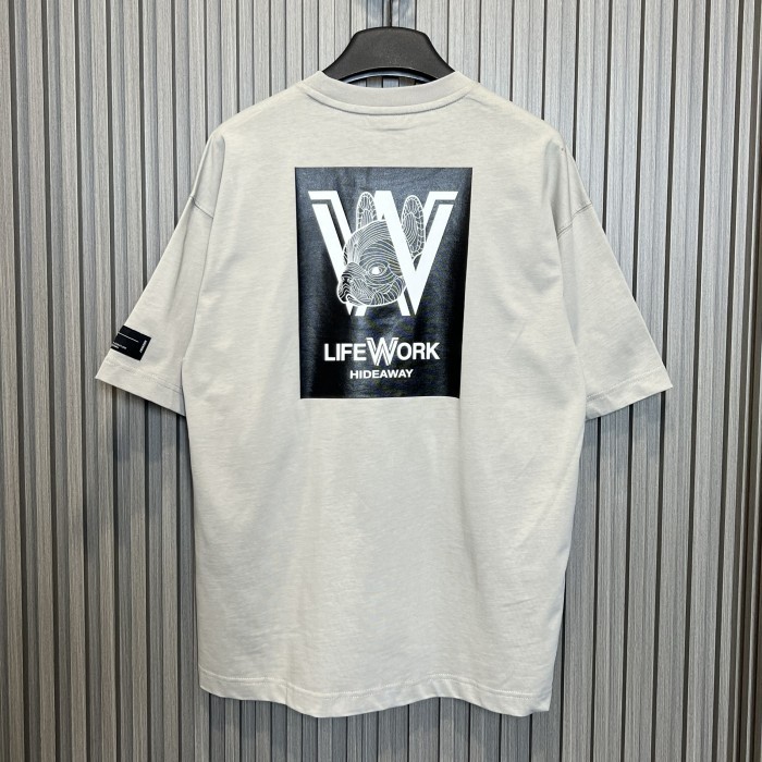 Jual Kaos Oversize Lifework New Text Logo - M T-shirt oversize unisex 1 ...