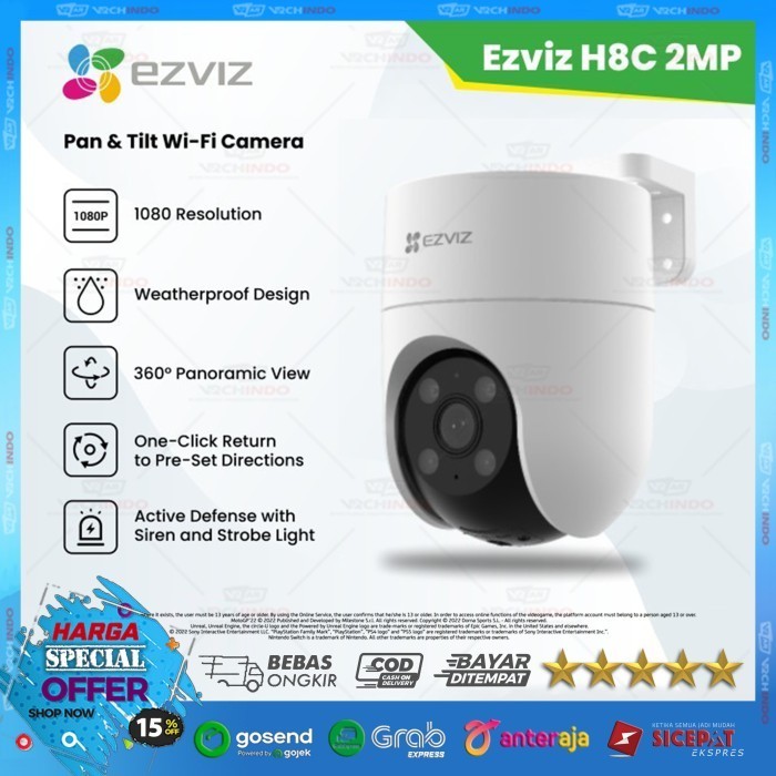 Jual EZVIZ H8C Series 2MP / 3 MP / 4MP / 5MP | CCTV 4G POE Wireless PTZ ...