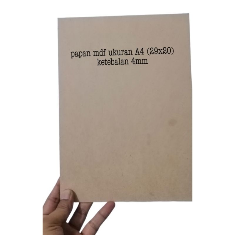 Jual Papan mdf ukuran 20x29 tebal 4mm, papan mdf ukuran A4, triplek mdf ...