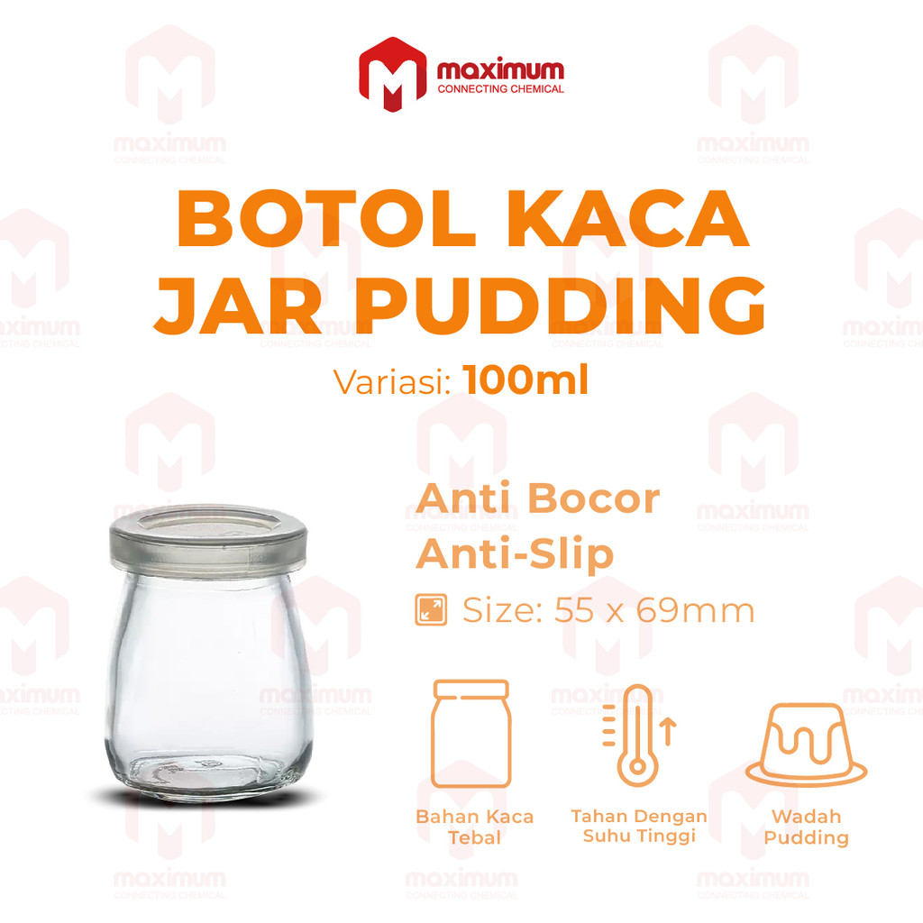Jual Pudding Jar Glass 100ML 200ML With Soft PE Lid / Jar Puding Kaca ...