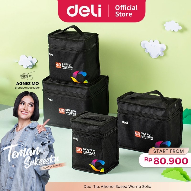 Jual Sketch maker Deli Sketch Marker 2 Tip 60 warna E70806 | Shopee ...