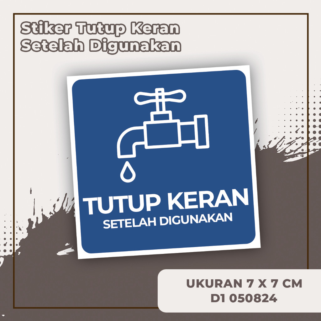 Jual Stiker Tutup Kran / Stiker Hemat Energi / Stiker Hemat Listrik ...