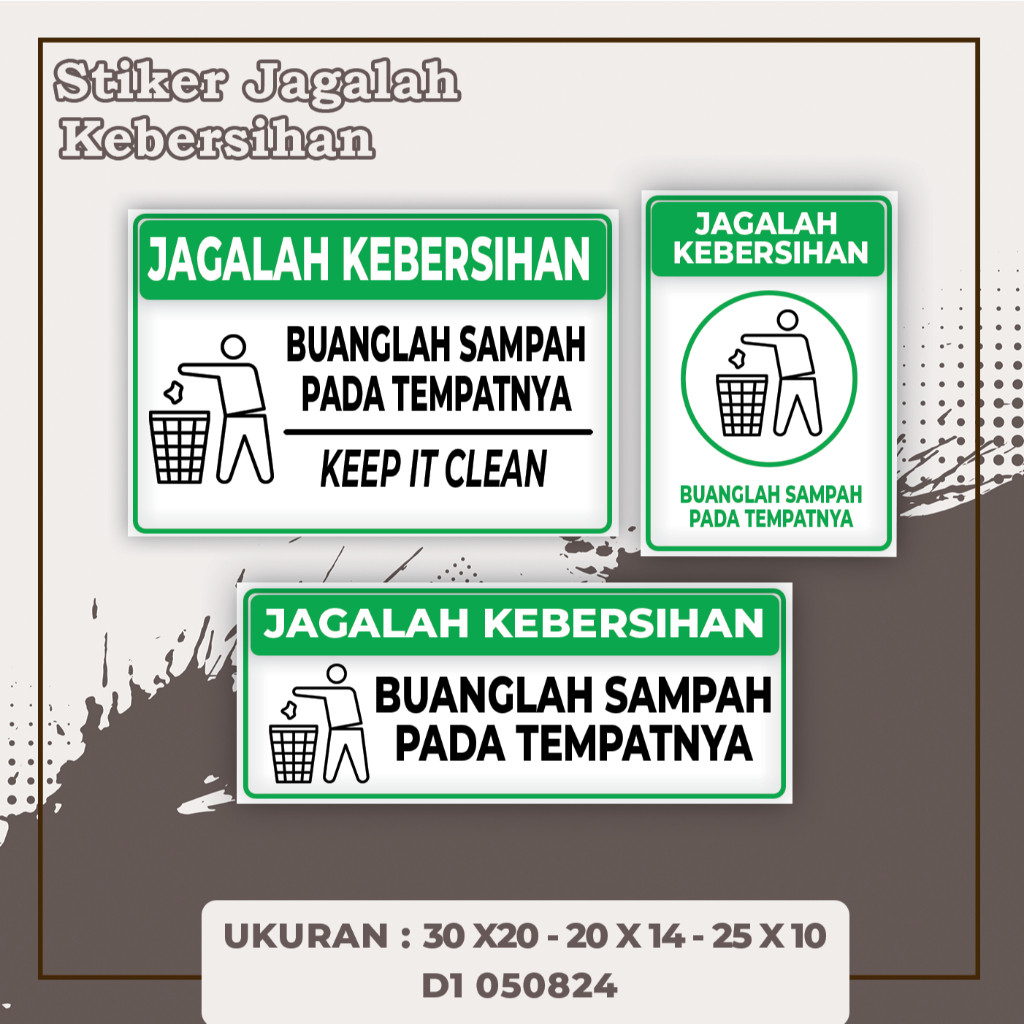 Jual Stiker Jagalah Kebersihan multi Sticker | Shopee Indonesia