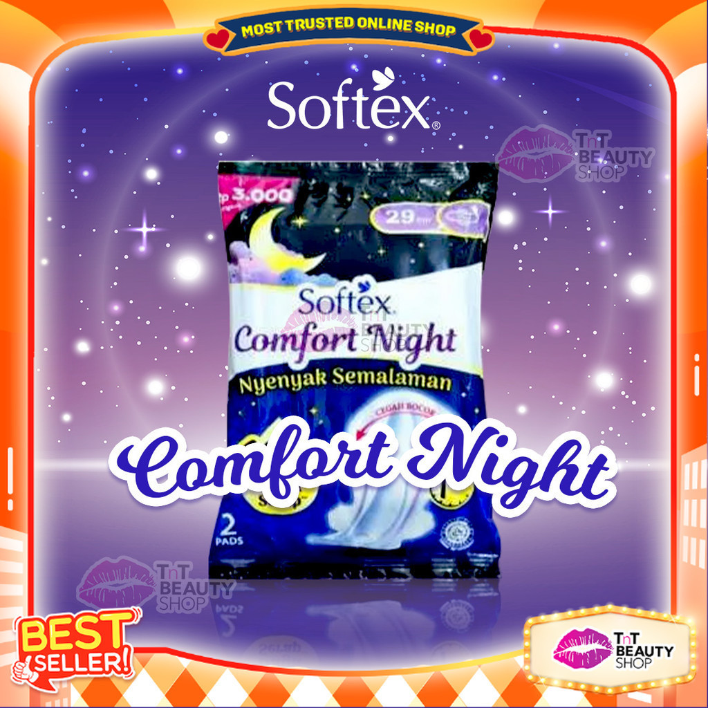 Jual Softex Comfort Night 1 Renceng Isi 10 Sachet Pembalut Malam Sachet ...