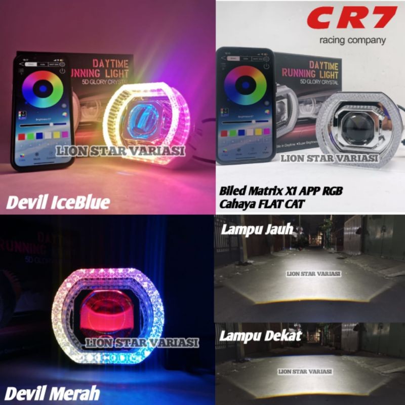 Jual PROMO Biled Projie Projector Matrix LED RGB Body Silver Plus ...