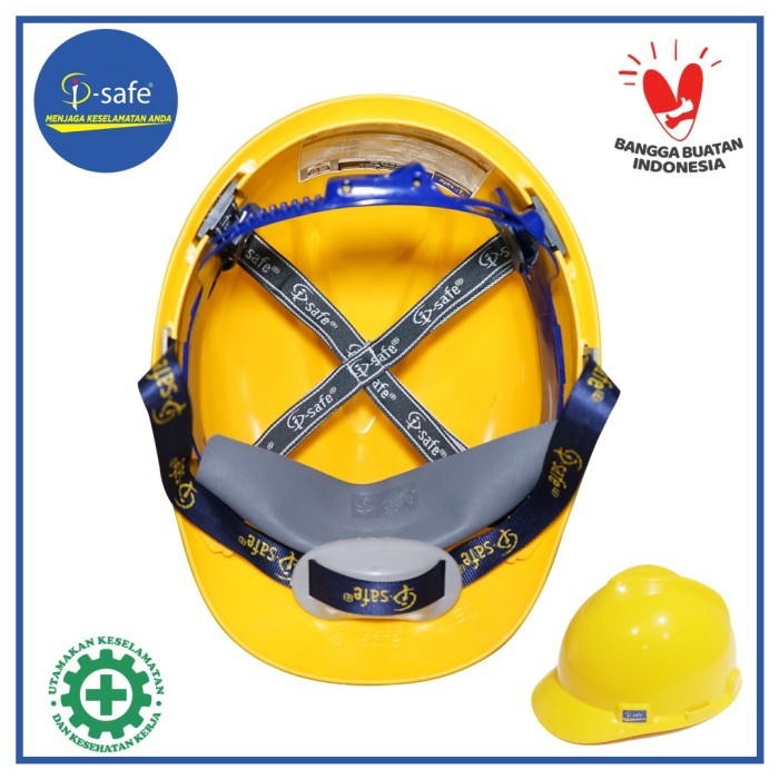 Jual i-Safe Helm Safety Proyek Set Inner Push-On + Tali Dagu Nylon ...