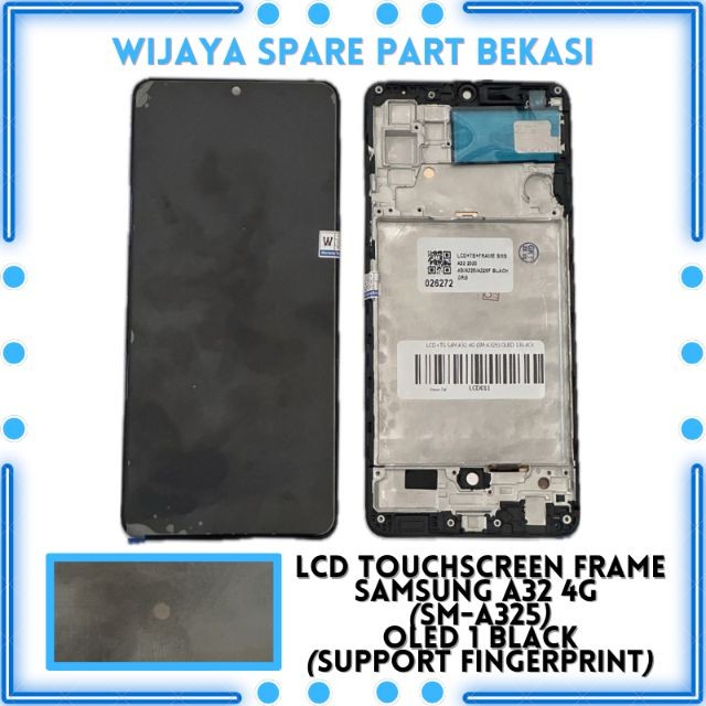 Jual LCD TOUCHSCREEN + FRAME SAMSUNG A32 4G OLED 1 | SUPPORT FINGERPRINT (SM-A325) BLACK ...