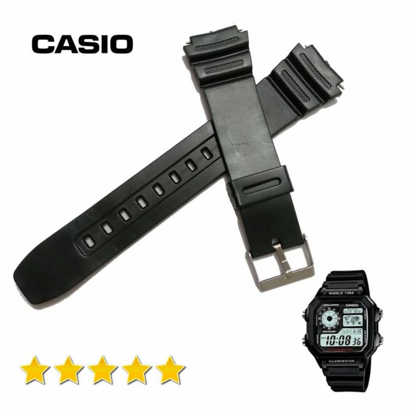 Jual tali jam Casio AE-1200 strap jam Casio ae1200 original oem ...