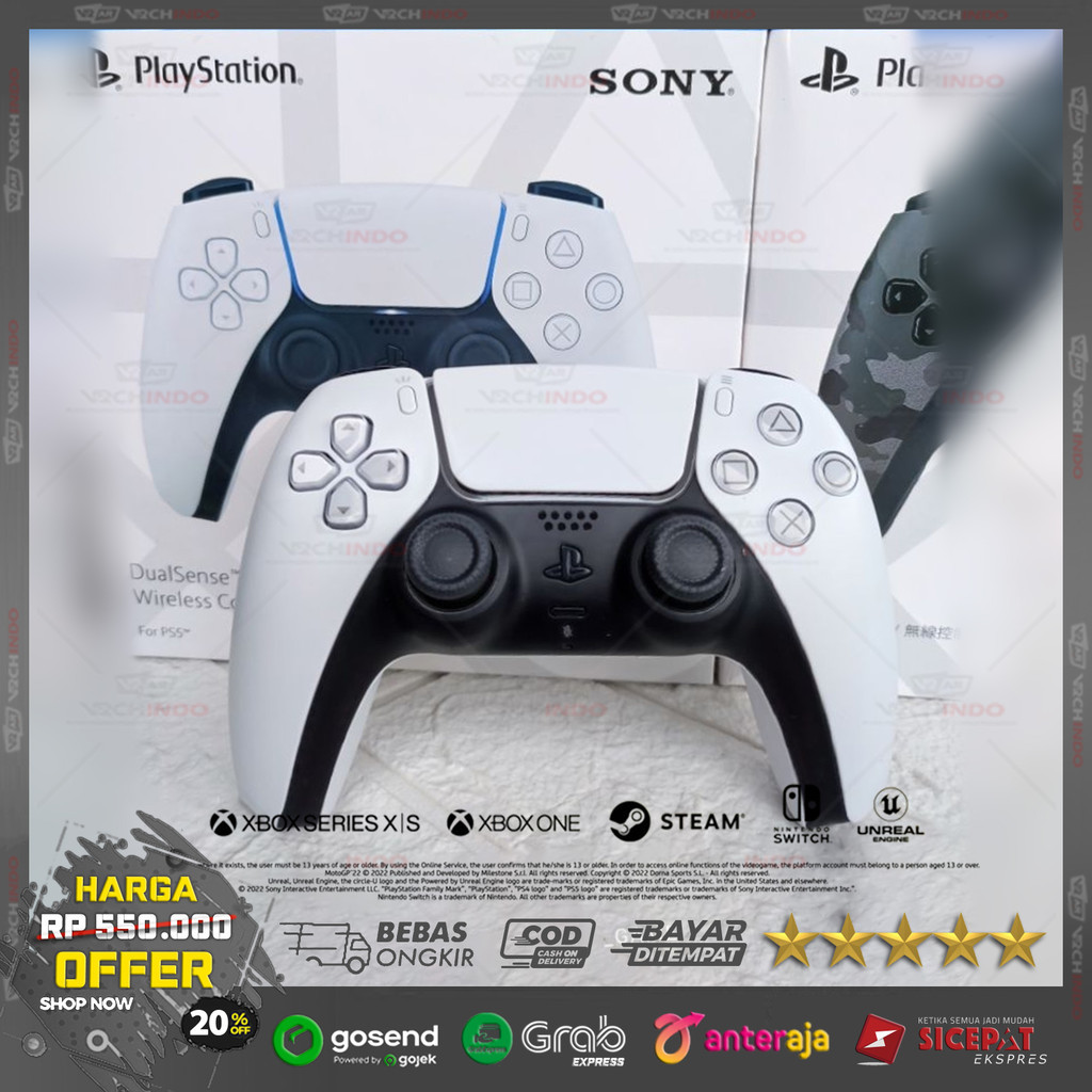 Jual Joystick Gamepad Stik Wireless PS 4 Model PS 5 Stick Premium ...