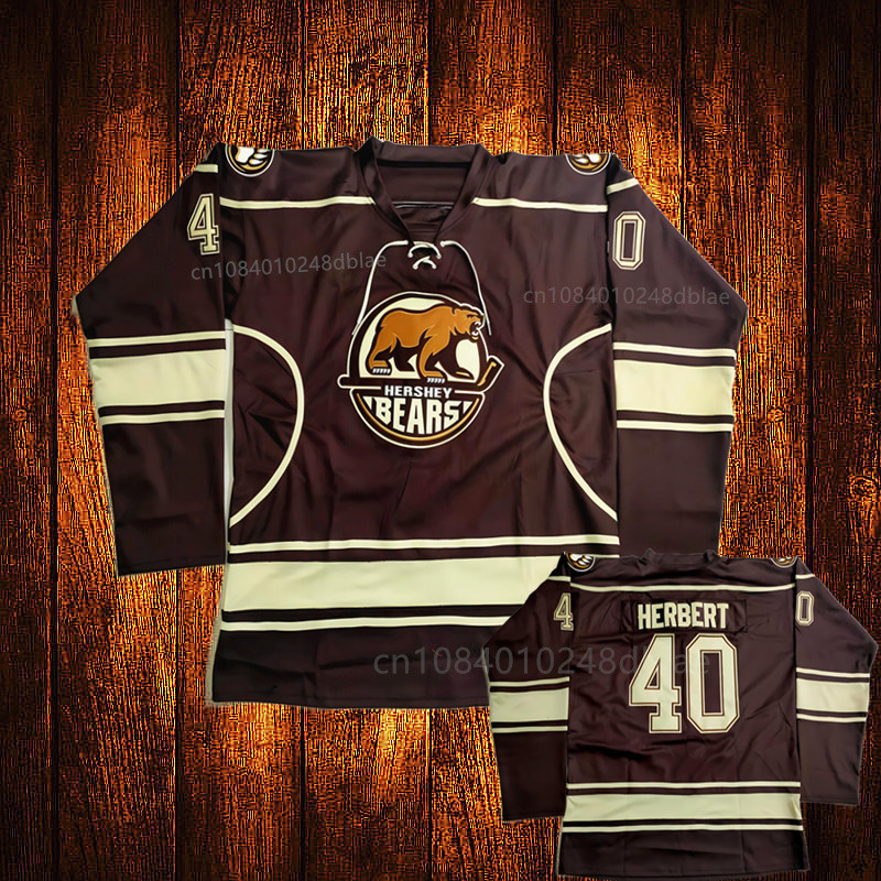Jual 2015 Hershey Bears 40 Caleb Herbert Chris Bourque Embroidery ...