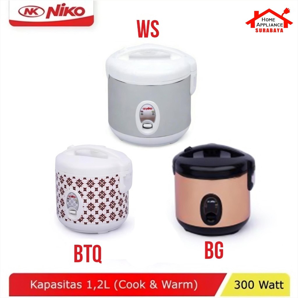 Jual NIKO Rice Cooker - Magic Com 3 IN 1 Kapasitas 1.2 Liter NK 12 ...