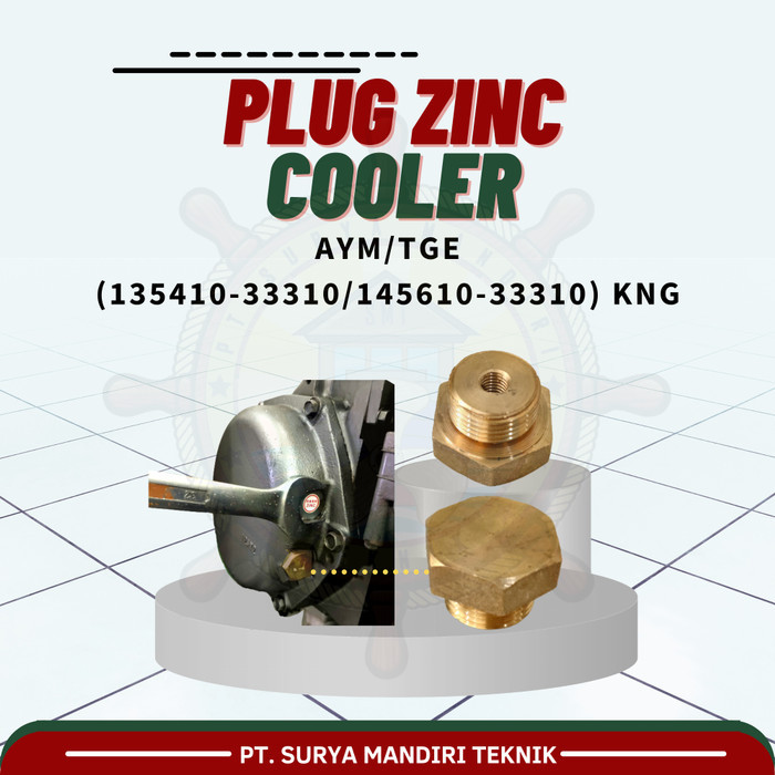 Jual YANMAR AYM PLUG ZINC COOLER 145610-33310 / 135410-33310 KUNINGAN ...