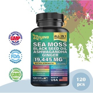 Jual Zoyava Organic Sea Moss Capsules - Immune Support, Joint and Gut ...