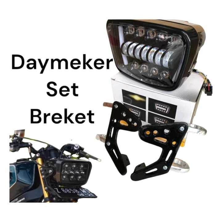Jual LAMPU OVAL SET BREKET HITAM PNP RX KING NINJA BYSON termurah ...