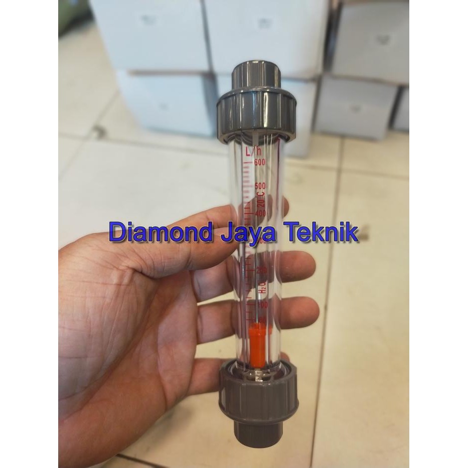 Jual Flow Meter Rotameter 60 sd 600 Liter per Jam LPM / Rotameter 1/2 ...