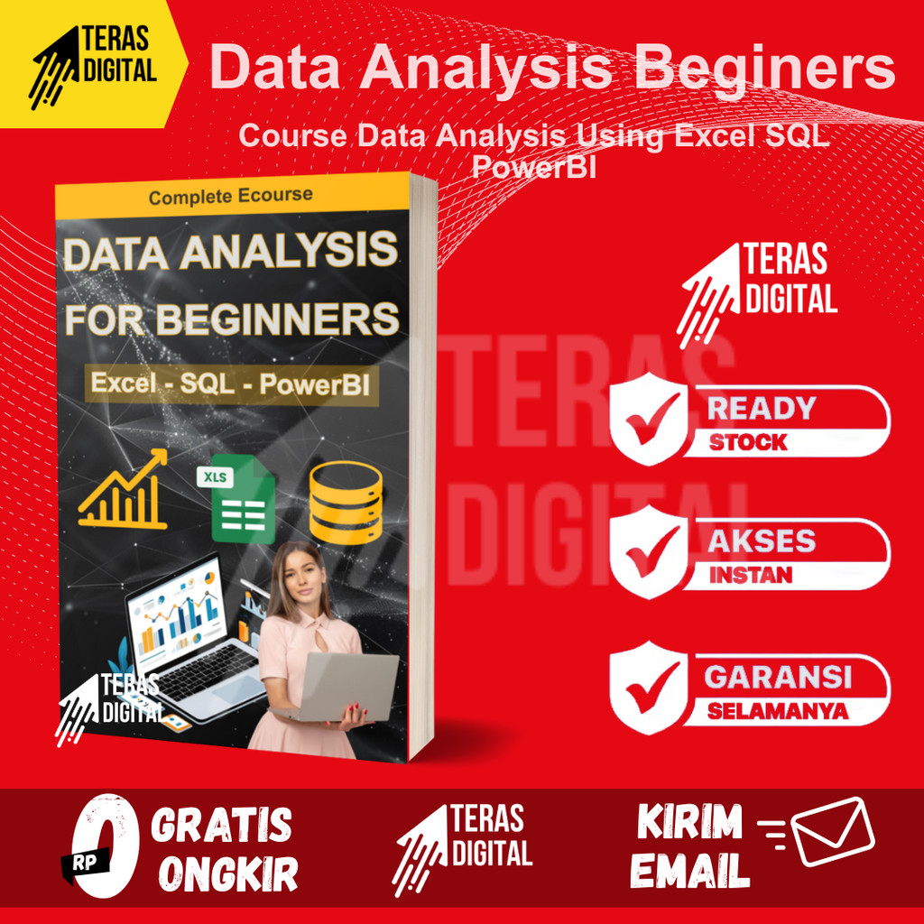 Jual COMPLETE DATA ANALYSIS FOR BEGINNER - EXCEL - POWER BI - SQL - Full Ecourse | Shopee Indonesia